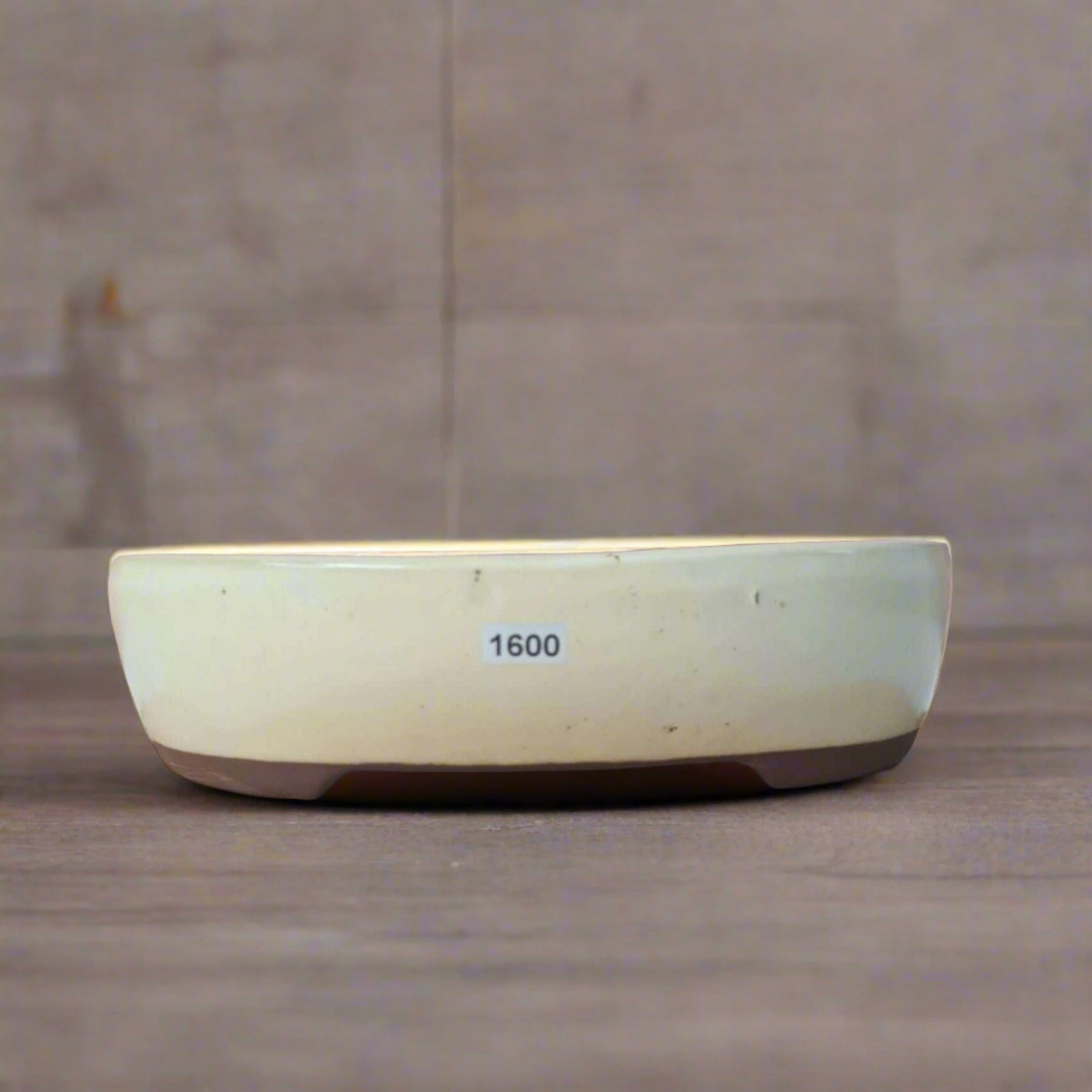 26cm Glazed Bonsai Pot | Oval | 26cm x 22cm x 6.5cm | White – Yorkshire ...