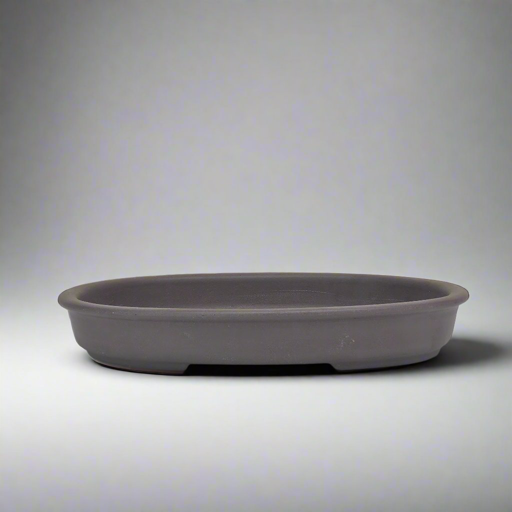 20cm Premium Unglazed Bonsai Pot | Oval | 20cm x 15cm x 3cm | Brown ...