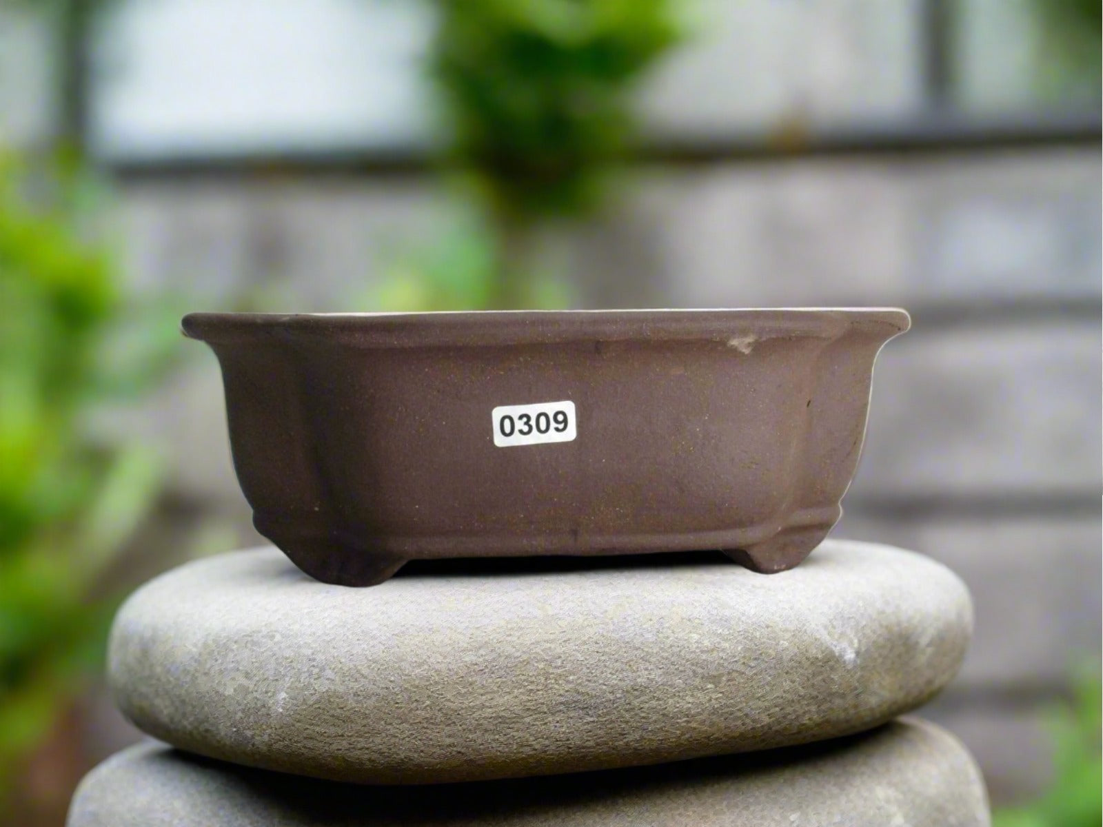 20cm Unglazed Bonsai Pot | Floral | 20cm x 17cm x 8cm | Brown ...