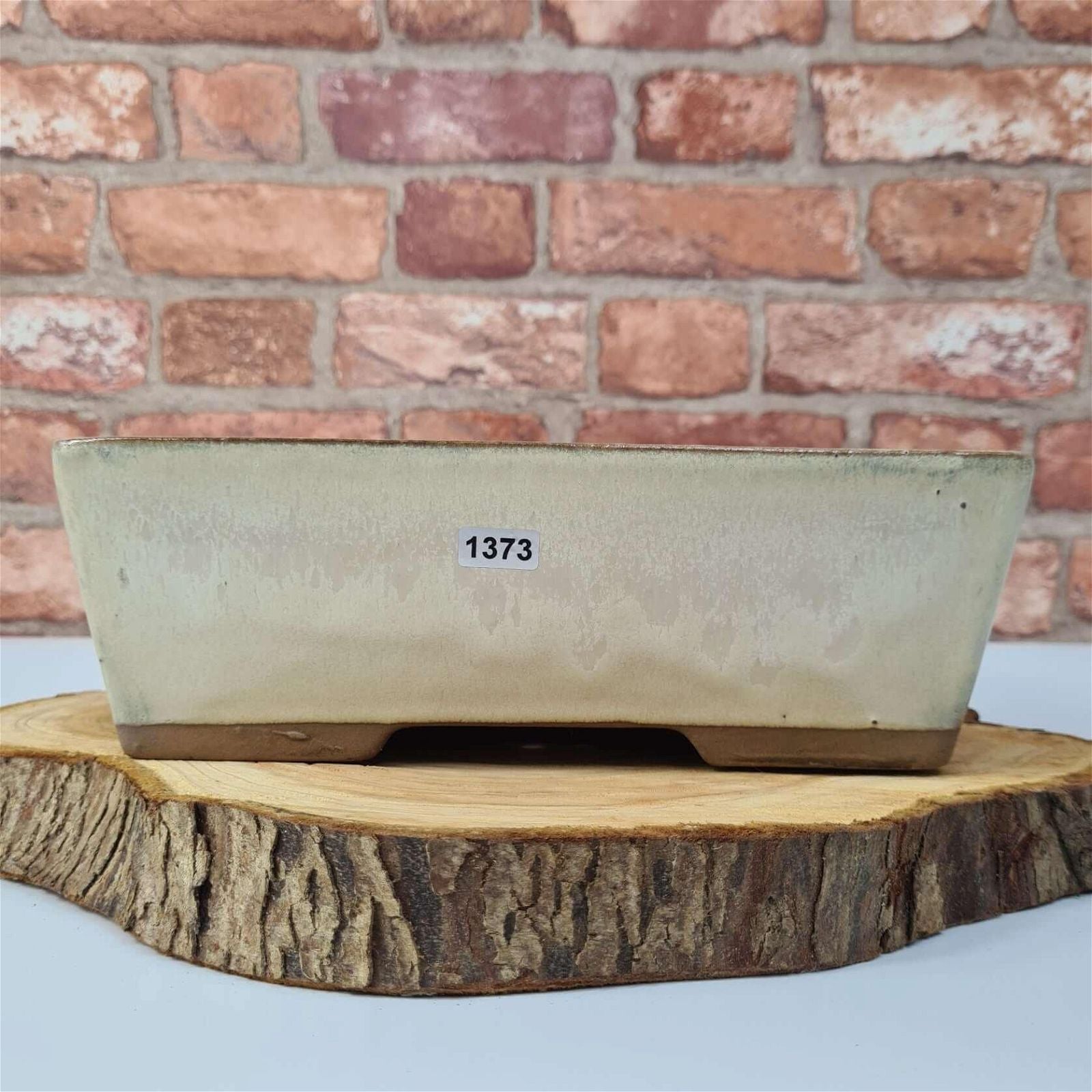 30cm Glazed Bonsai Pot | Rectangle | 30cm x 23cm x 9cm | White ...